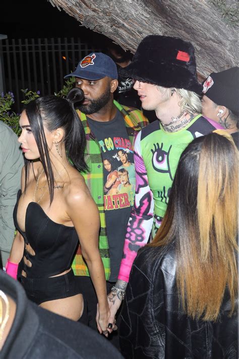 MEGAN FOX And MGK Leaves Drakes Super Bowl Party At Hanger 1 In
