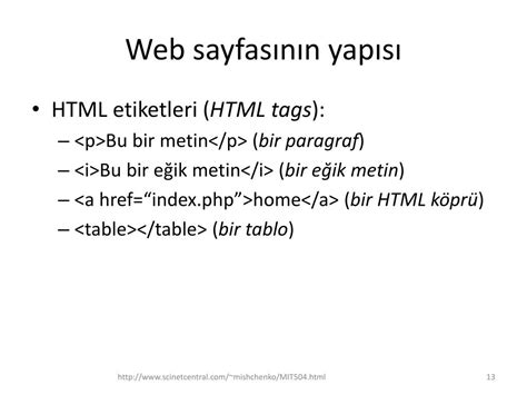 ppt mit50 4 İnternet ve web programlama html ve web tasarımı İlkeleri powerpoint presentation