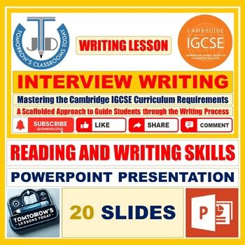 Mastering Interview Writing Within The Cambridge IGCSE Curriculum PPT