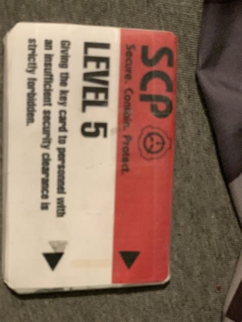I Made The SCP Level 5 Keycard IRL Let Me Know What Yoh Think Please R SCP