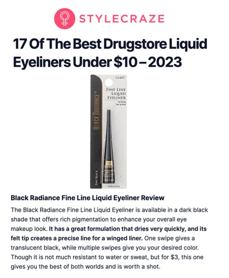 Black Radiance Was Featured On Stylecraze In The Article Titled 17 Of