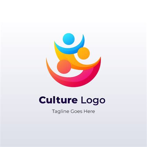 그라데이션 문화 로고 디자인 서식 파일 무료 벡터