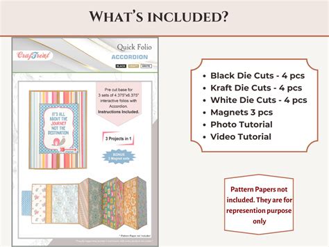 Craftreat Scrapbook Blank Quick Folio Accordion Black Kraft And