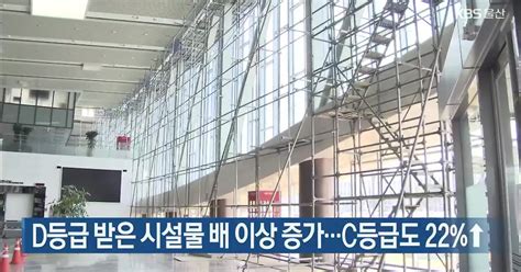 울산 D등급 받은 시설물 배 이상 증가c등급도 22↑