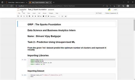 Shivani Badgujar On Linkedin Task2 Gripjan22 Griptask Thesparksfoundation Tsf Datascience
