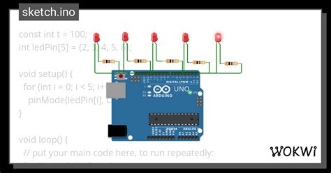 Chasing Lights Wokwi ESP32 STM32 Arduino Simulator