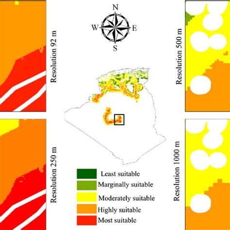 Suitability Maps From Different Raster Resolution Download Scientific
