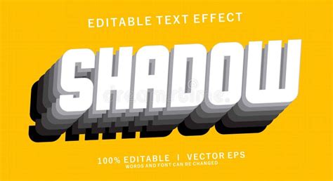Shadow Vector Text Effect With Modern Style Design Stock Vector Illustration Of Font Typeset
