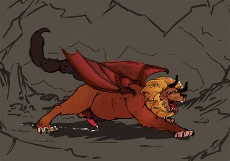 Rule 34 Erection Feline Feral Male Male Only Mammal Manticore