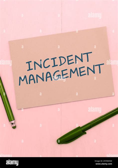 Writing Displaying Text Incident Management Concept Meaning Process To
