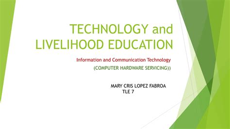 Technology And Livelihood Educationpptx Computing Technology