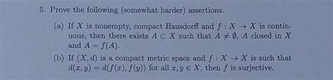 solved 5 prove the following somewhat harder assertions