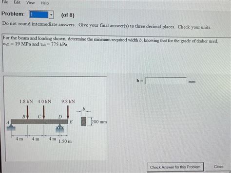 solved file edit view help problem 1 of 8 do not round