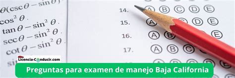 Preguntas Examen Licencia De Conducir Baja California