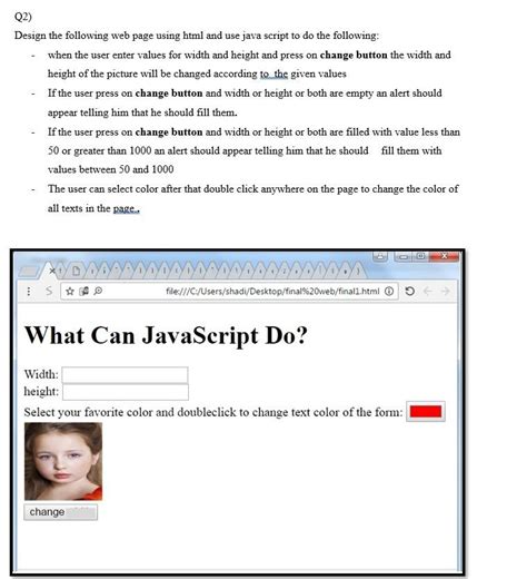Solved Q Design The Following Web Page Using Html And Use Chegg