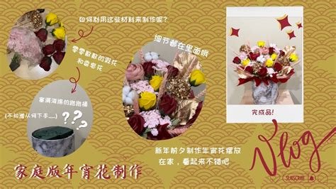 Vlog 4 农历新年快到啦 准备为家中添置新的摆设 快来和我一起动手试试看制作家庭版年宵花吧 🧧 Youtube