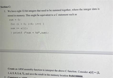 Solved 1 We Have Eight 32 Bit Integers That Need To Be