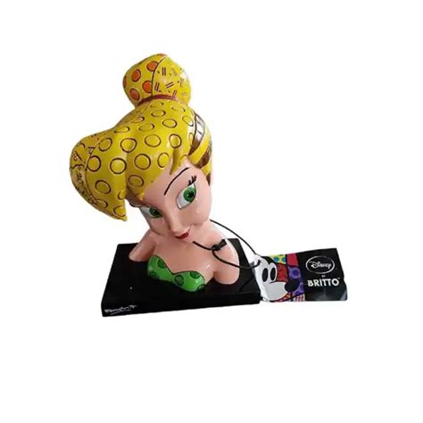 Disney Romero Britto Pop Art Tinkerbell Bust Peter Pan Figurine 5 12
