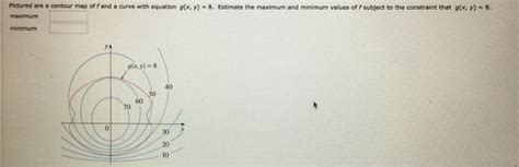 Solved Pictured Are A Contour Map Of F And A Curve With