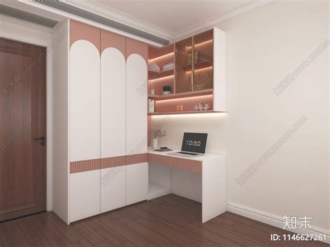 现代转角书柜3d模型下载【id1146627261】知末3d模型网