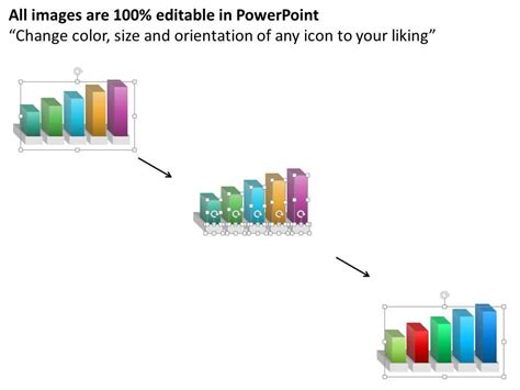 0115 Five Staged Bar Graph With Icons Of Technology Powerpoint Template Powerpoint