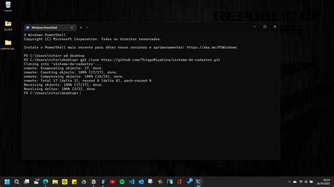 Git Clone No Terminal Do Windows Git E Github Repositório Commit E