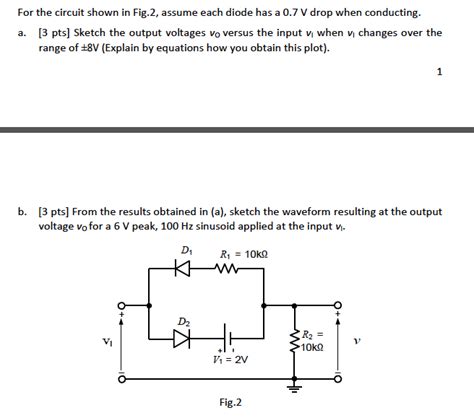 Solved For The Circuit Shown In Fig Assume Each Diode Has Chegg
