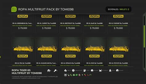 Ropa Multifruit Pack V1000 Fs25 Fs22 Mod