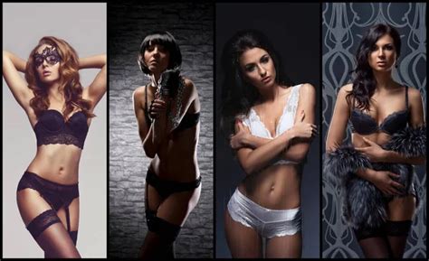 Chicas Sexy En Lencería Erótica Collage Colección De Ropa Interior