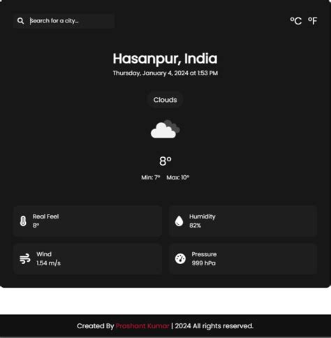 Prashant Kumar On Linkedin Bharatintern Webdevelopment Weatherforecasting Intern