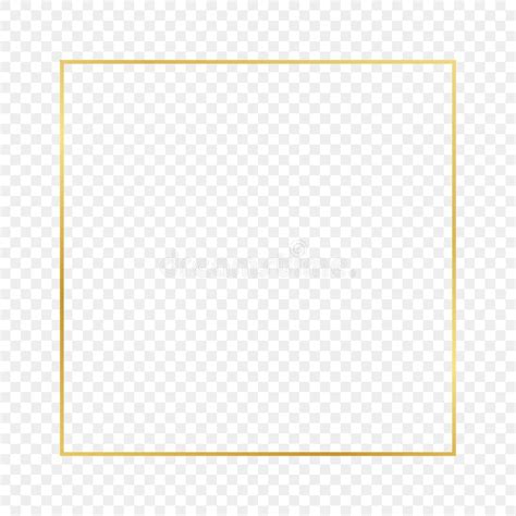 Gold Glowing Square Frame Stock Vector Illustration Of Futuristic