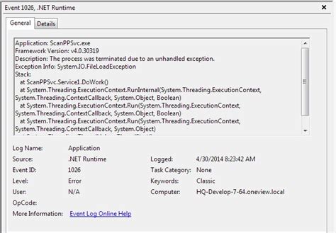 c system io fileloadexception from msi but not when starting