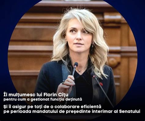 Alina Gorghiu președinte interimar al Senatului României Arges Plus