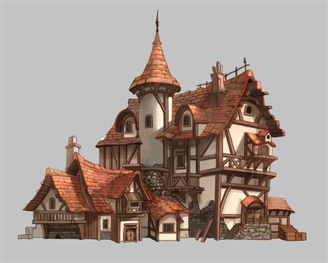 Artstation Architecture Practice San Yi Fantasy House