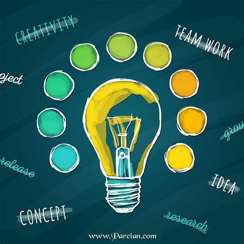 فایل اینفوگرافیک با طرح لامپ لایه باز پارشن