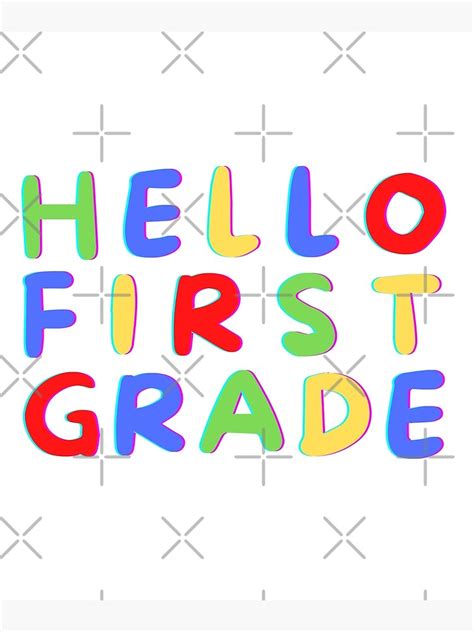 Póster Hola primer grado 1er grado Regreso a la escuela Niños