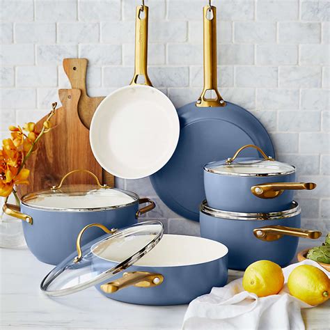 Greenpan Reserve Ocean 10 Piece Ceramic Non Stick Cookware Set
