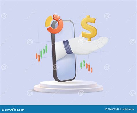 Robot Trader Ai For Automation Trading On Stock Market 3d Hand Robot Point At Candlestick