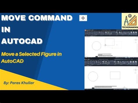 Move Command | Move Single Figure in AutoCAD | Paras Khullar - YouTube
