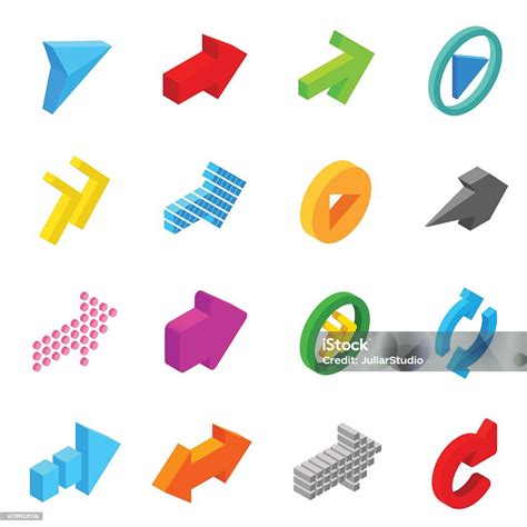 矢印記号等角投影 3d アイコン アイコンのベクターアート素材や画像を多数ご用意 アイコン アイコンセット イラストレーション