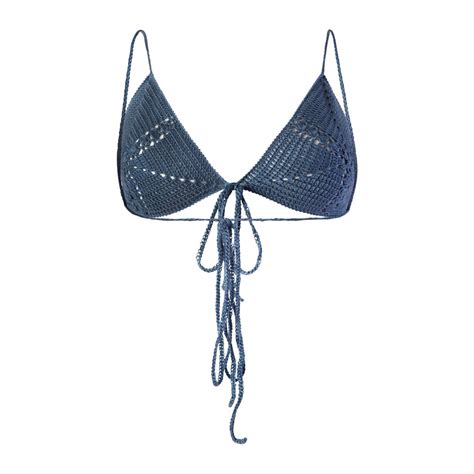 Star Sapphire Hand Crochet Bikini Top Alejandra Alonso Rojas