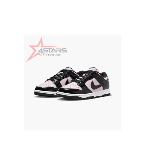 Womens Nike Dunk Low Black Patent Pink
