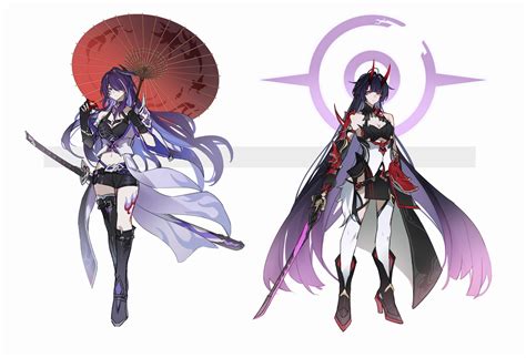 Acheron Raiden Mei And Sawashiro Miyuki Honkai And 2 More Drawn By