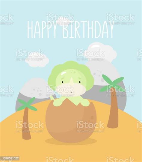 생일 파티 인사말 카드 파티 초대장 귀여운 공룡과 아이 일러스트 만화 스타일의 벡터 일러스트레이션 0명에 대한 스톡 벡터 아트
