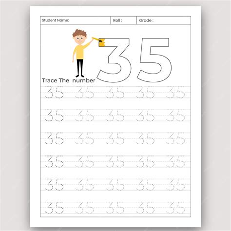 Numbers Tracing Worksheet For Preschool And Kindergarten Writing