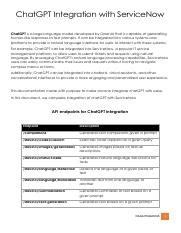 Integrate ChatGPT With ServiceNow For Seamless User Support Course Hero