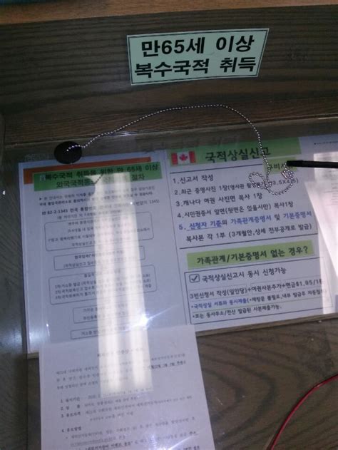 한국 복수국적취득절차 [만 65세]