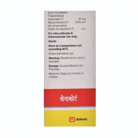 Kenacort Triamcinolone Injection At ₹ 154 5 Vial Triamcinolone