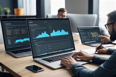 Panorama Shot Of Frontend Developer Team Brainstorming Ui And Ux Designs For Mobile App