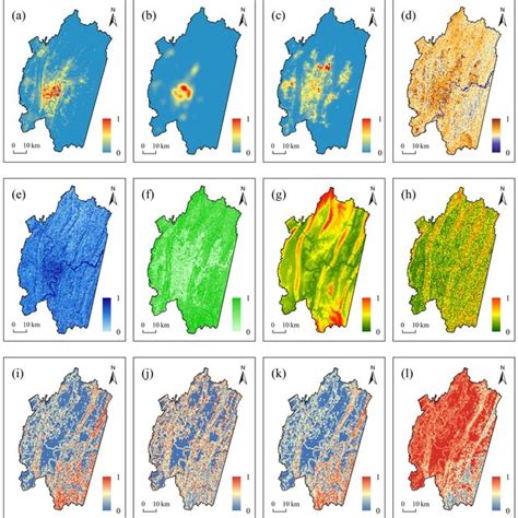 Spatial Distributions Of The Factors Influencing The Urban Thermal